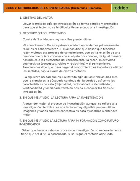 Libro 2 Metodologia De La Investigacion Guillermina Baena Paz Pdf