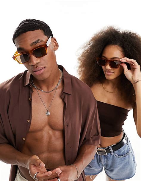 Spitfire Cut Eighty Two Square Sunglasses In Tortoiseshell Asos