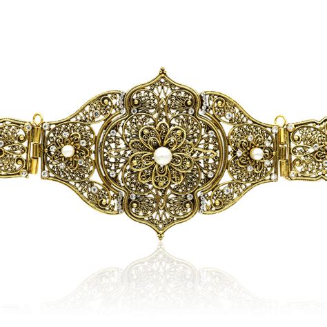 Sunspicems Vintage Women Dress Belt Turkish Caucasus Jewelry Antique