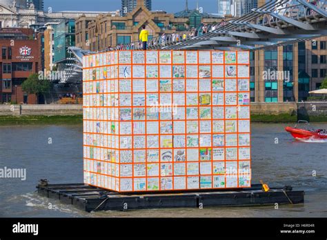 Modern Art Project On River Thames In London Called Floating Dreams