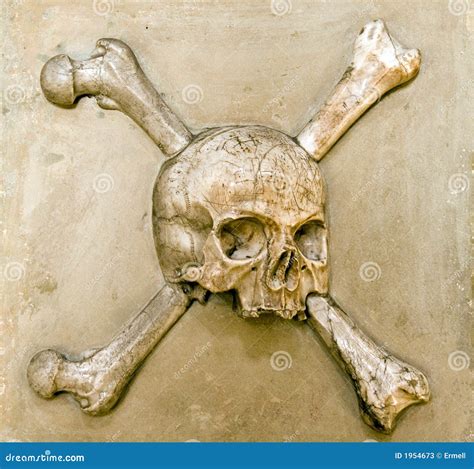 Scull And Bones Stock Image Image Of Engraved Tombstone 1954673