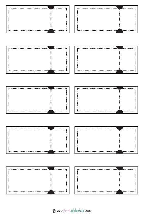 Free Printable Blank Ticket Design Templates Pdf Included