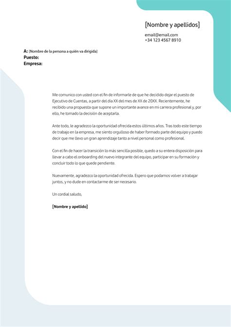 Modelo De Carta De Renuncia Simple En Word Sencilla Y Gratis Images