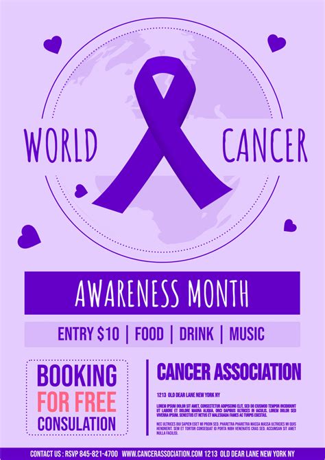 Cancer Awareness Consultation Poster Poster Template