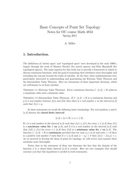 Pdf Basic Concepts Of Point Set Topology · 2019 03 23 · Basic