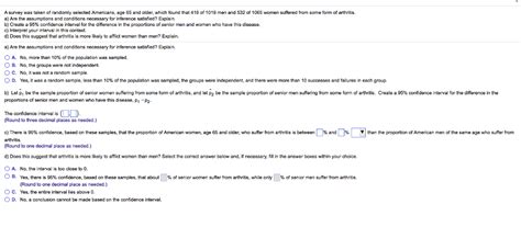 Solved A Survey Was Taken Of Randomly Selected Americans