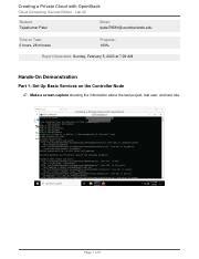 Creating A Private Cloud With Openstack Hands On Demonstration