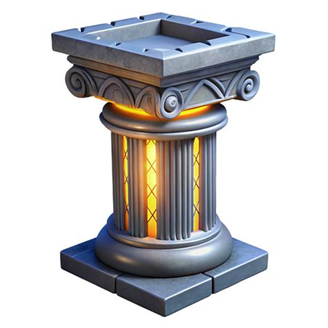 Illuminated Classical Column 3d Model 55060464 Png