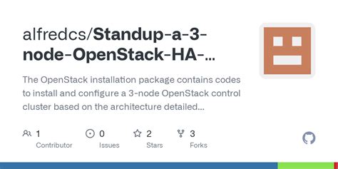 github alfredcs standup a 3 node openstack ha controller cluster with