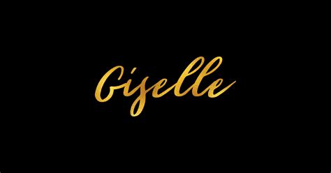Giselle Name Hand Lettering In Faux Gold Letters Giselle Sticker