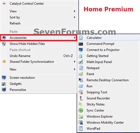 Accessories Cascading Desktop Context Menu Tutorials