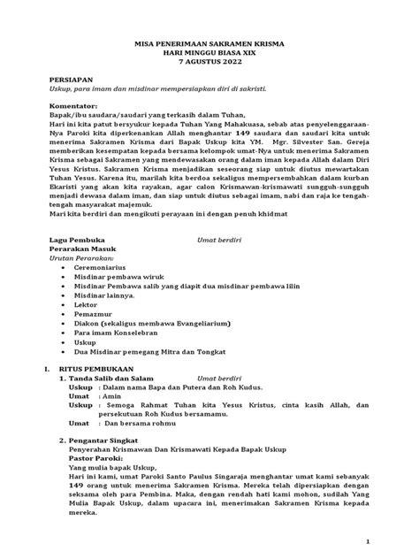 Teks Misa Krisma Ok Pdf