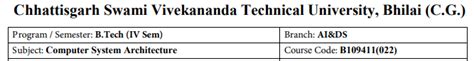 Bhilai Express Unit 1 Basic Structures Of Computers Csvtu Bhilai