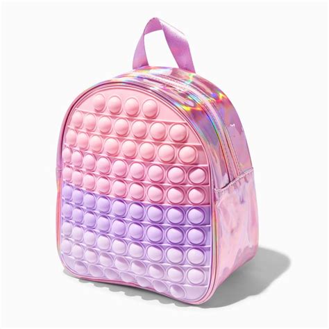 Holographic Pink Ombre Popper Mini Backpack In 2022 Mini Backpack