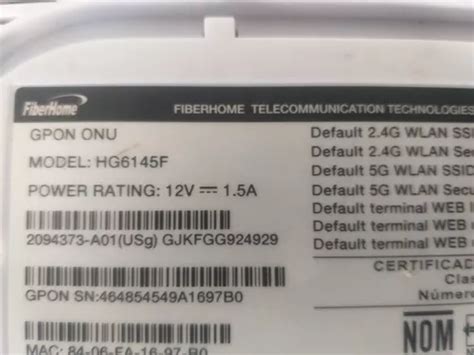 Onu Gpon Modem Hg6145f Fiberhome Totalplay Fibra Óptica En Venta En