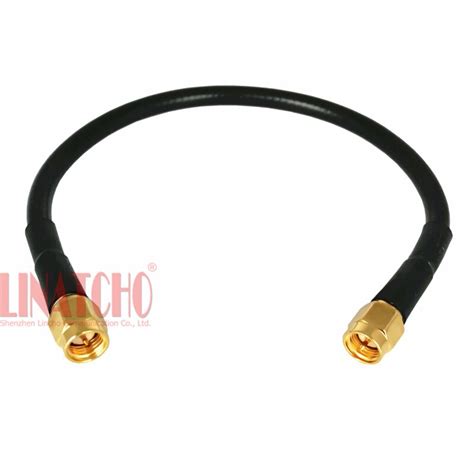 20cm Rg58 Doble Sma Conectores Macho Rf Radio Puen Grandado