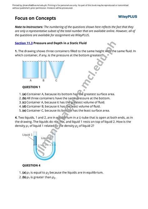 Phy031 Sw12 Physics For Engineers Practice Exercise Without