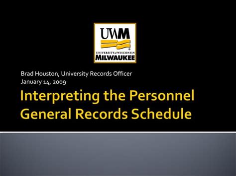 Interpreting The Personnel General Records Schedule Ppt