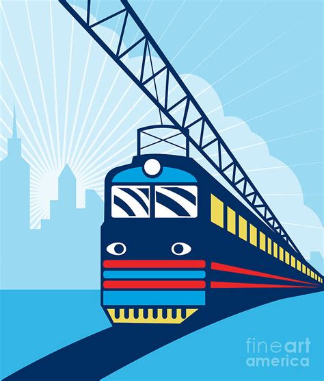 Electric Passenger Train Digital Art By Aloysius Patrimonio Pixels