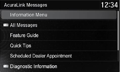 Acuralink Messages 2018 Acura Mdx Owners Manual