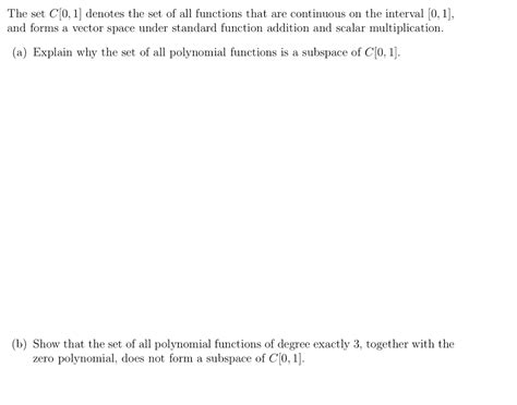 Solved The Set C Denotes The Set Of All Functions That Chegg Com