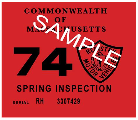 1980 Massachusetts Fall Inspection Sticker 2000 Bob Hoyts Classic