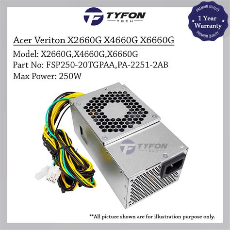 Acer Veriton X2660G X4660G X6660G E450 D650 Power Supply PSU 250W PA ...