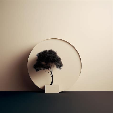 Premium AI Image A Circle With A Tree Inside Of It