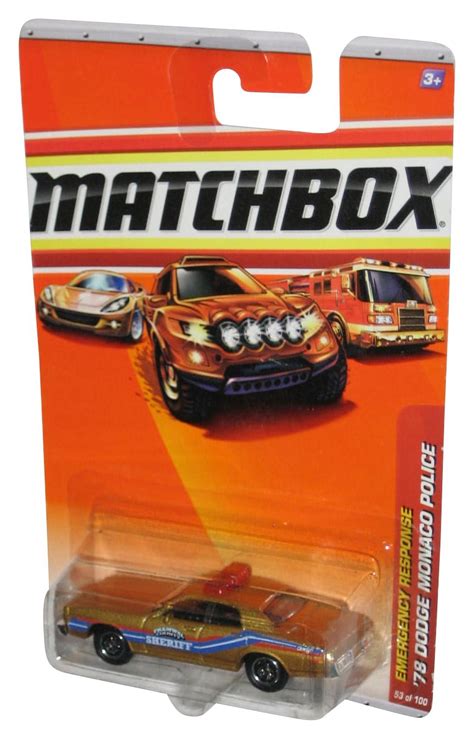Matchbox Mbx Emergency Response 2010 Gold 78 Dodge Monaco Police