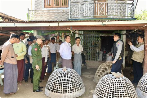 တိရစ္ဆာန်ကောင်ရေစာရင်းကောက်ယူနေမှုအား တိုင်းဒေသကြီး ဝန်ကြီးချုပ် ဦးမ