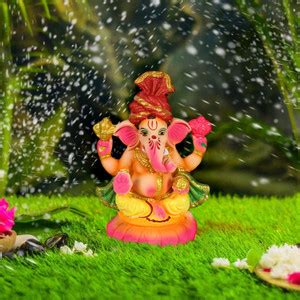 TIED RIBBONS Eco Friendly Clay Mitti Ganesha Idol Murti Statue For