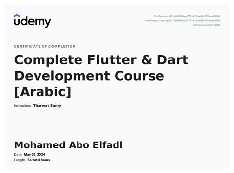 Finished Flutter Course With Great Skills Mohamed Abo Elfadl Posted