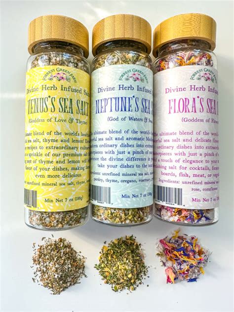 Divine Herb Infused Sea Salt T Box Forrest Green Farm