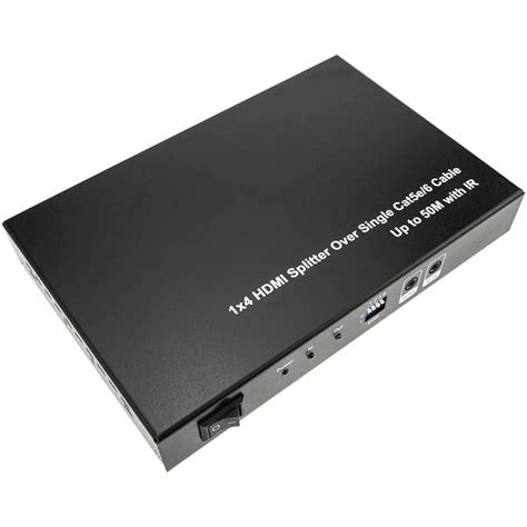 Multiplicador extensor HDMI de puertos a través de cable ethernet Cat e hasta m con IR