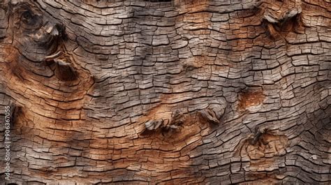 Old Wood Texture Abstract Background For Design Pattern Of Tree Bark Stock Illustration