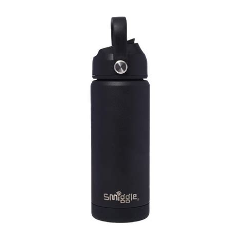 Smiggle Squiggle Insulated Steel Drink Bottle 550ml Igl456566blk