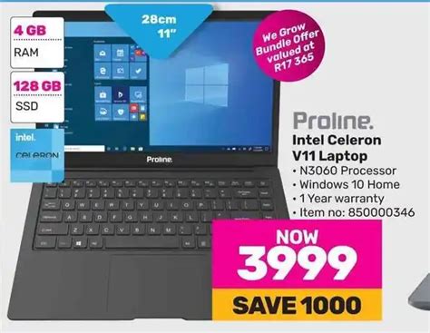 Proline Intel Celeron V11 Laptop Offer At Game