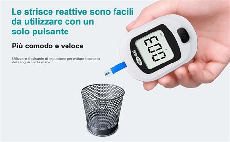 Cofoe Misuratore Glicemia Diabete Test Kit 100 Glucosio Nel Sangue Con