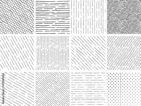 Seamless Hatch Pattern Of Architectural Texture Background Bundle Stock