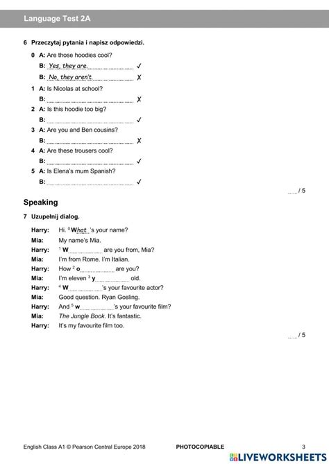 Englisc Class A Free Interactive Worksheets 2594838