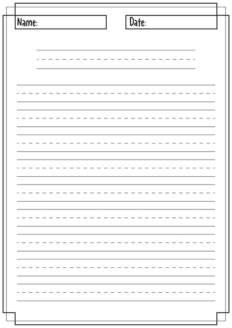 Free Printable 3rd Grade Writing Worksheets Notes Templates