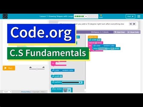 Drawing Shapes With Loops Part 6 Course D Code Org Tutorial With Answer