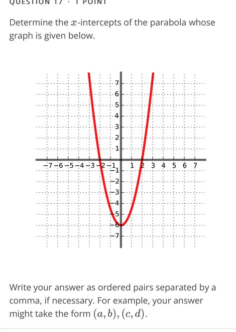 Solved Determine The X Intercepts Of The Parabola Whose