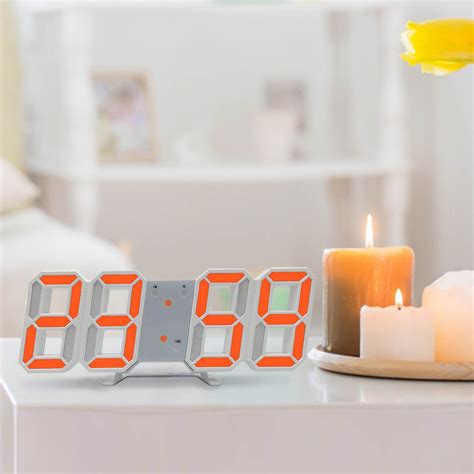 Quinlirra Clearance Led Digital Wall Clock Wall Alarm Clock With Deco