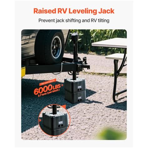 Trailer Jack Blocks 2pcs 6 High 6000lbs Rv Leveling Blocks For 5th