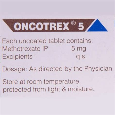 Oncotrex 75 Mg Tablets At Rs 160stripe Arthritic Drugs In Nagpur