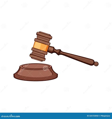 The Mallet Of The Judge And The Weight Scale Of Justice Is On A Table With The Blurred