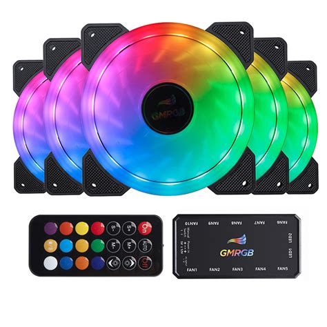 GMRGB Kit 2 3 4 5 6 7 8 Computer Case PC ARGB Cooling Fan Adjust LED