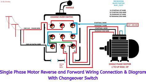 Forward Reverse Single Phase Motor Diagram 240 Volt With Con