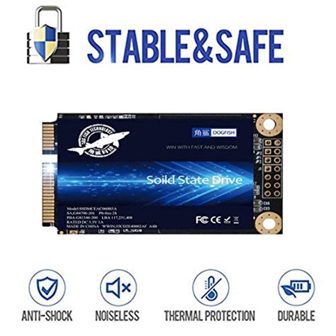 SSD MSATA 64GB Dogfish High Performance Internal Solid State Drive for ...